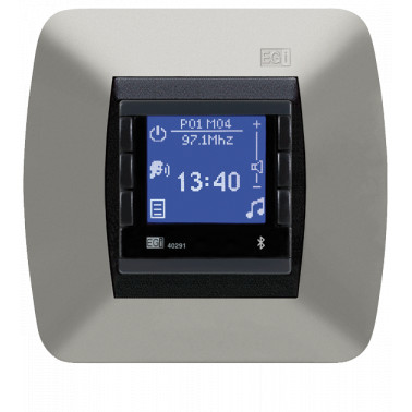 Mando de control con Bluetooth, FM, Intercomunicación y pantalla. Negro.