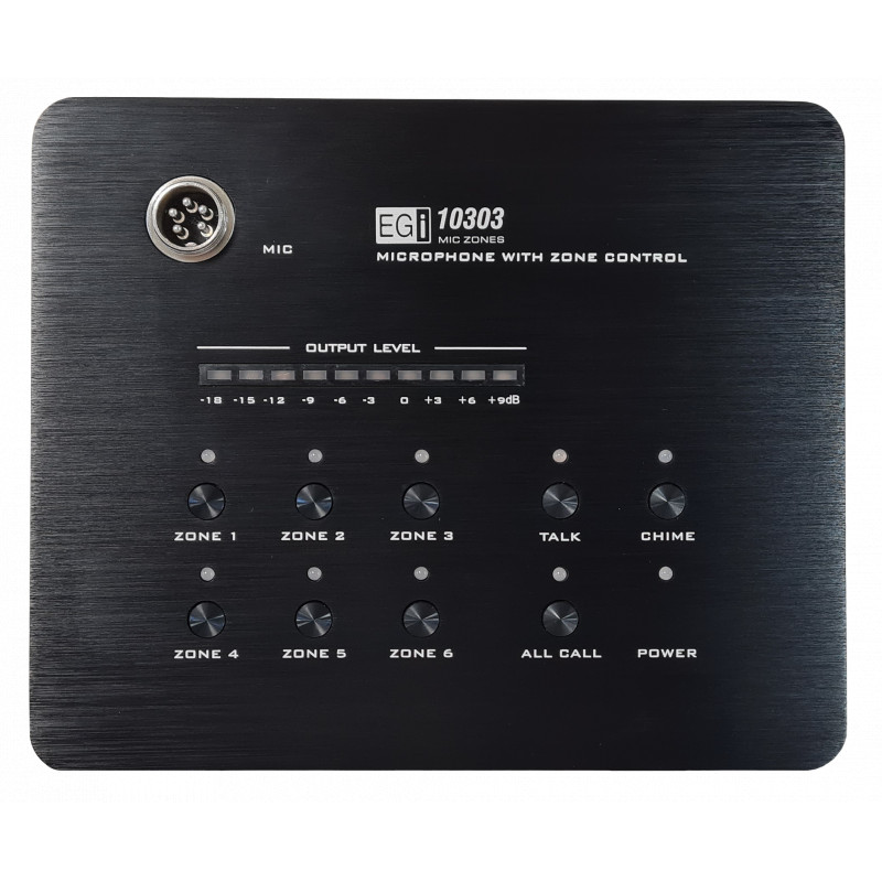 Pupitre microphone multizones. 6 zones