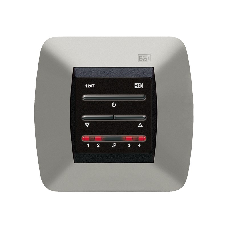 4-Channel control unit. 2 W RMS 8Ω, 1-4 loudspeakers with override ...