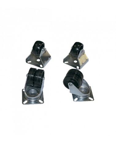 Conjunto de 4 ruedas para rack.